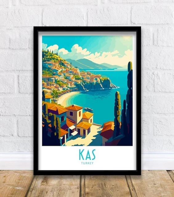 Kna Prints - Kas Travel Print Kas Turkey Poster Home Décor For Home ...