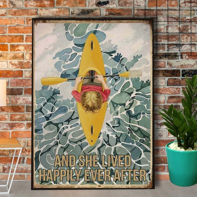 Kna Prints - Kayak Girl She Lived Happily Ever After Vertical Paper ...