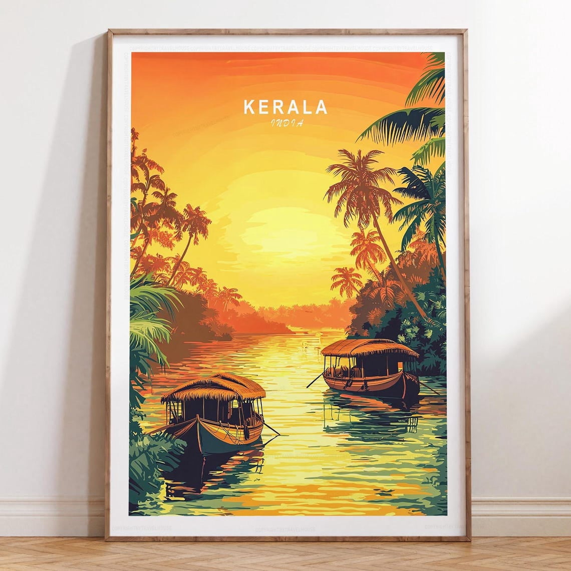 Kna Prints - Kerala India Travel Poster, India Travel Print, Kerala ...