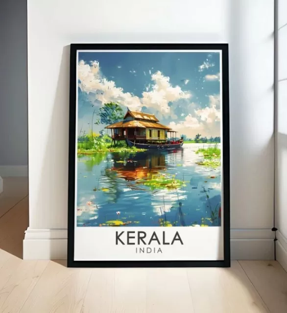 Kna Prints - Kerala Travel Art - Backwaters Of Alleppey Poster For Home ...