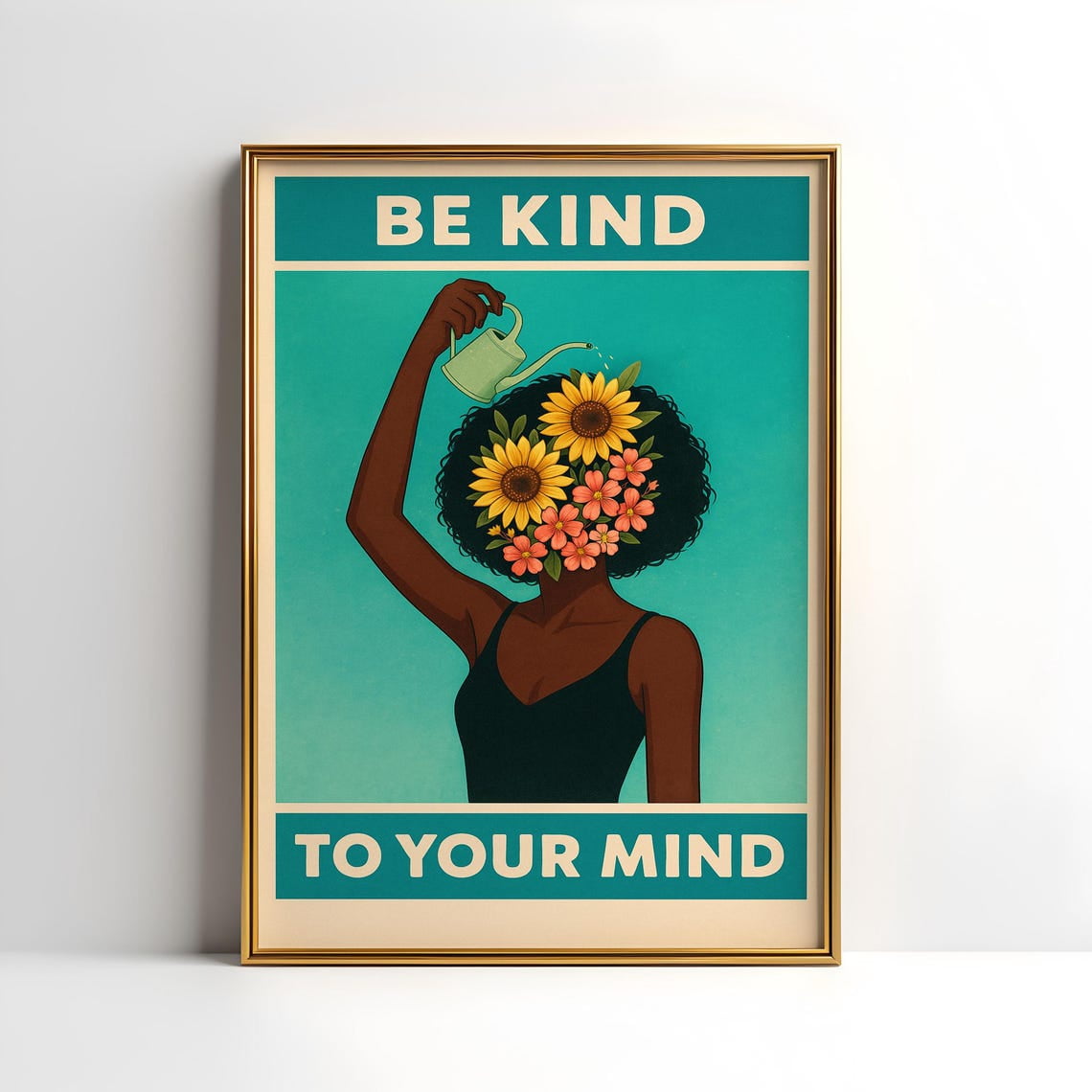 Kna Prints - Be Kind To Your Mind Vintage Poster Â€“ Retro Music Print ...