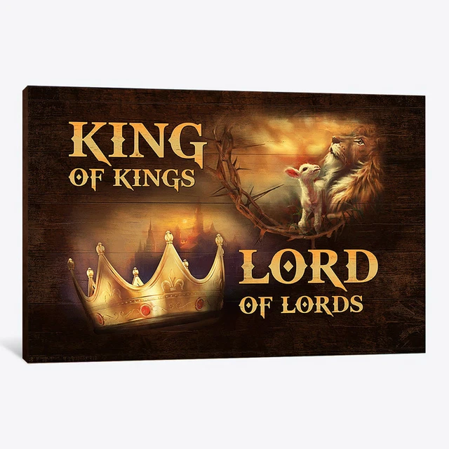 Kna Prints - King Of Kings Lord Of Lords - Golden Crown Jesus Lion And ...