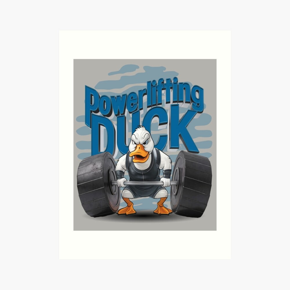 Kna Prints - Kir 1095 - Bodybuilder Duck - Quacking Workout - Strong ...