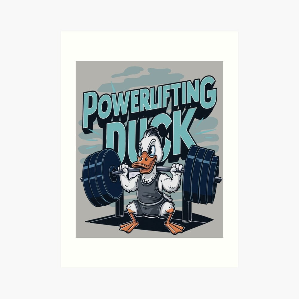 Kna Prints - Kir 1096 - Bodybuilder Duck - Quacking Workout - Strong ...