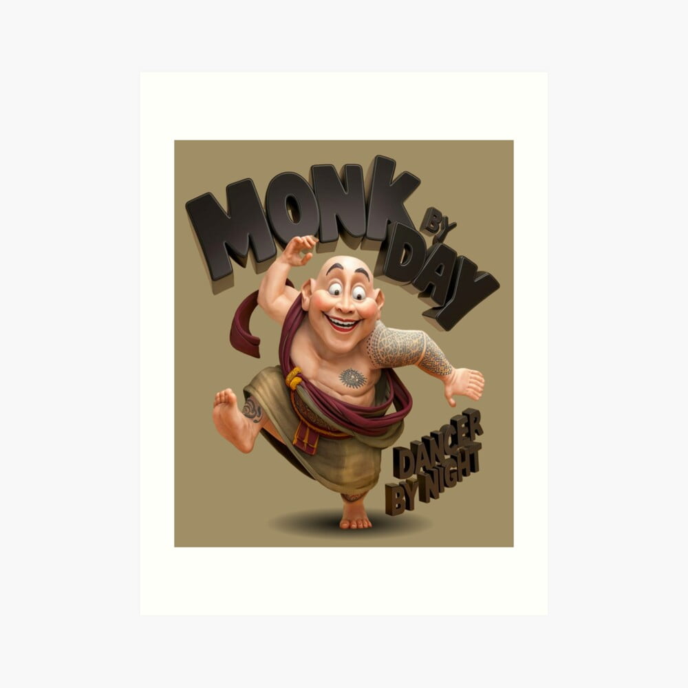 Kna Prints - Kir 1119 - Dancing Monk Poster, UNFRAMED-8x12 - Walmart.com