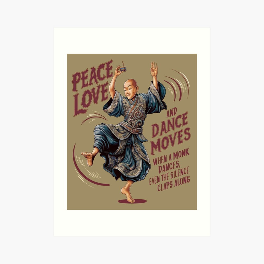 Kna Prints - Kir 1120 - Dancing Monk Poster, UNFRAMED-8x12 - Walmart.com