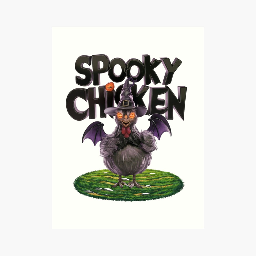 Kna Prints - Kir 1269 - Spooky Chicken Poster, UNFRAMED-8x12 - Walmart.com