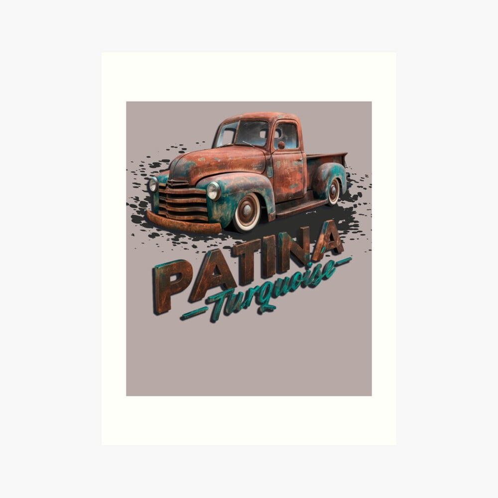 Kna Prints - Kir 1290 - Patina Turquoise - Retro Rusted - Rusty Reality ...