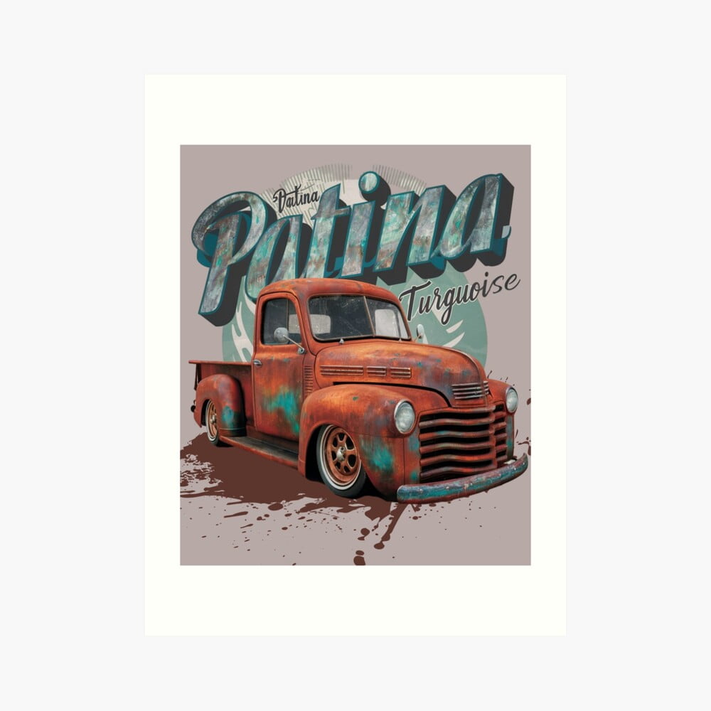 Kna Prints - Kir 1291 - Patina Turquoise - Retro Rusted - Rusty Reality ...