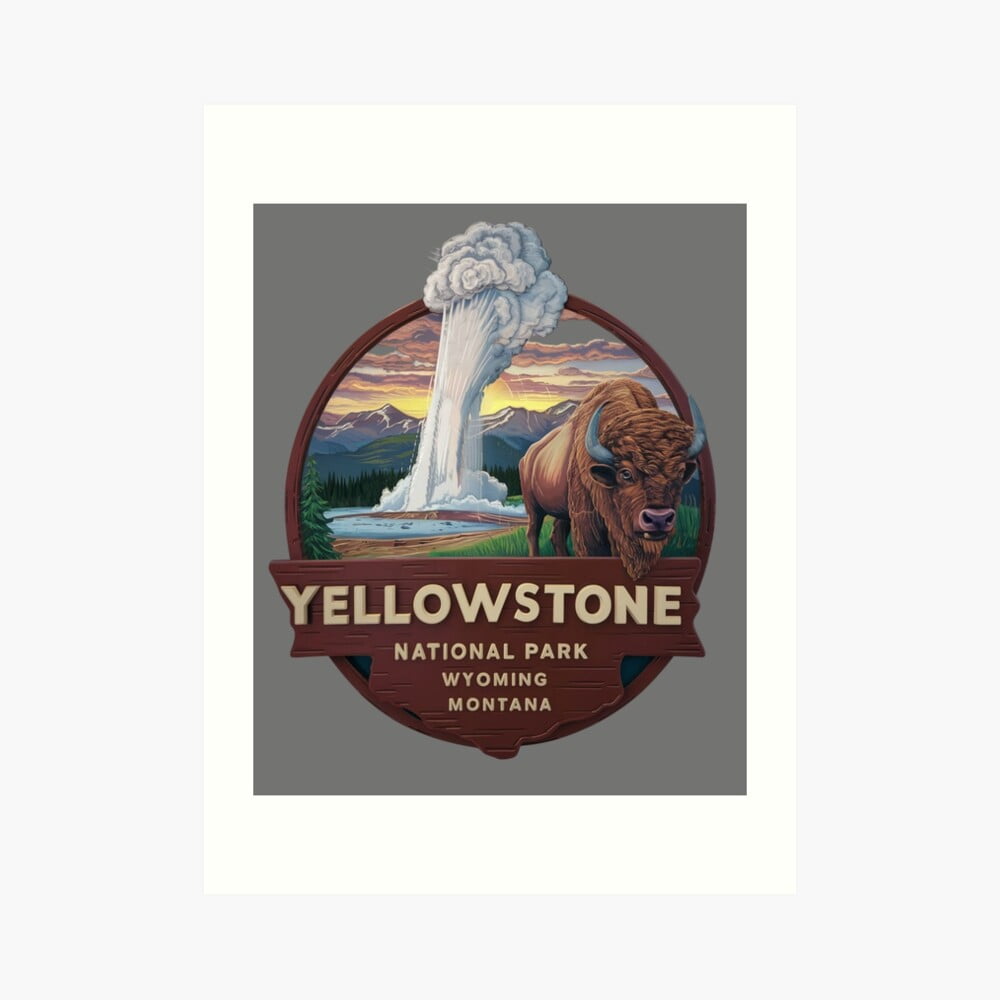 Kna Prints - Kir 1300 - Yellowstone National Park - Bison Bass - Got ...