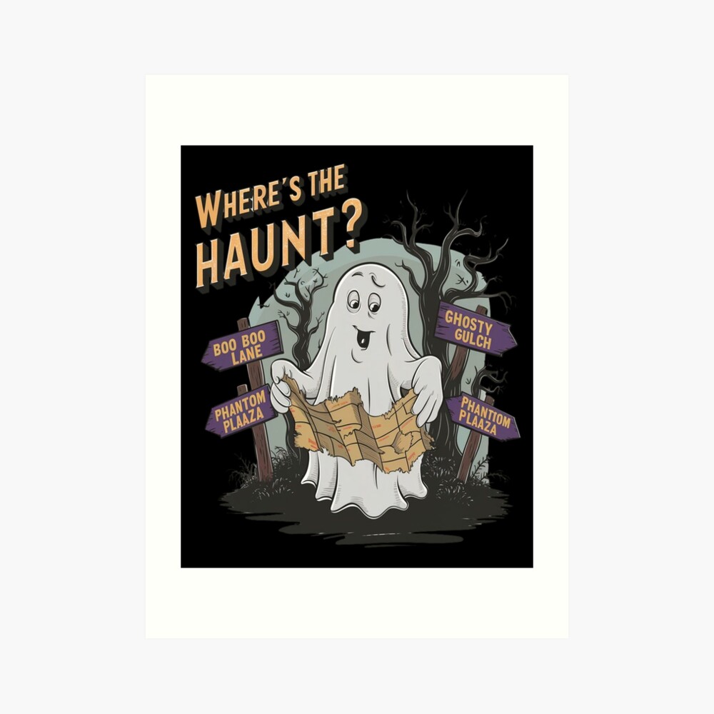 Kna Prints - Kir 1343 - Wheres The Haunt Poster, UNFRAMED-8x12 ...