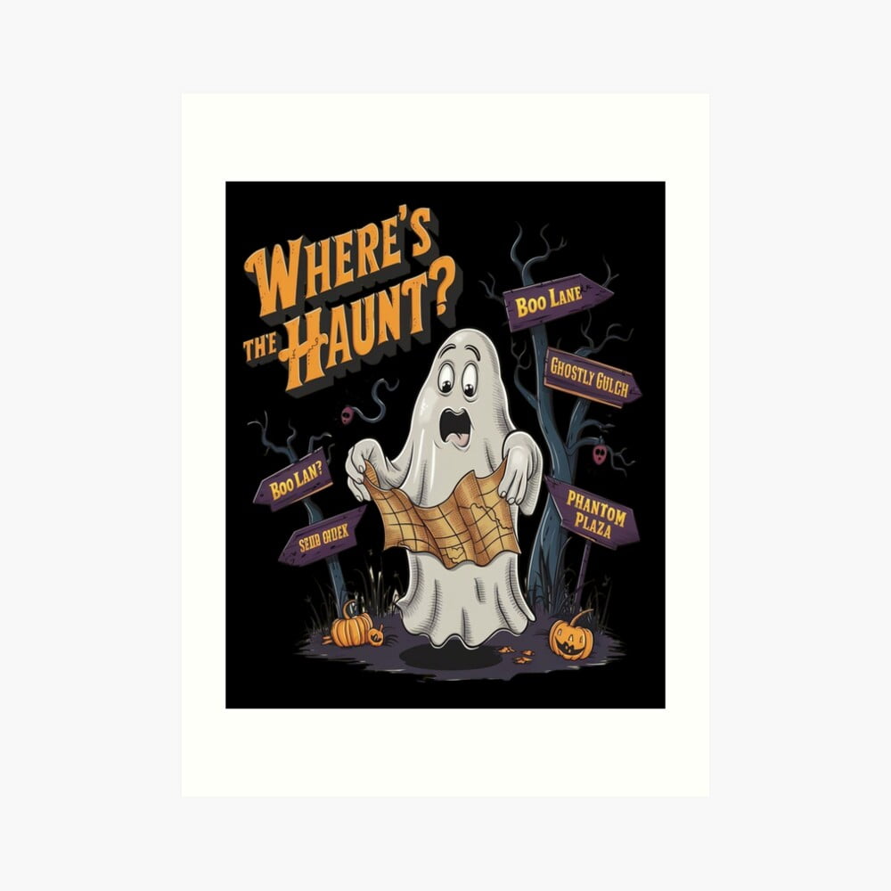Kna Prints - Kir 1344 - Wheres The Haunt Poster, UNFRAMED-8x12 ...