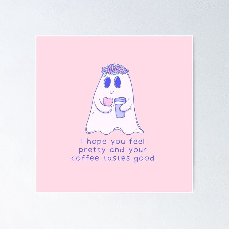 Kna Prints - Kir 2360 - Cute Ghost Illustration - I Hope You Feel ...