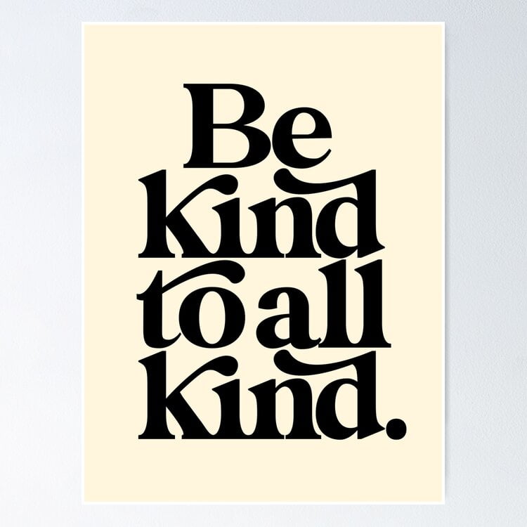 Kna Prints - Kir 2501 - Be Kind To All Kind {Black & Natural Version ...