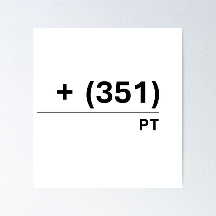 Kna Prints - Kir 2706 - Portugal Country Code Graphic Representation ...