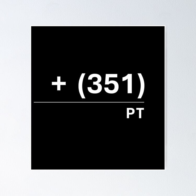 Kna Prints - Kir 2707 - Portugal Country Code Graphic Representation ...