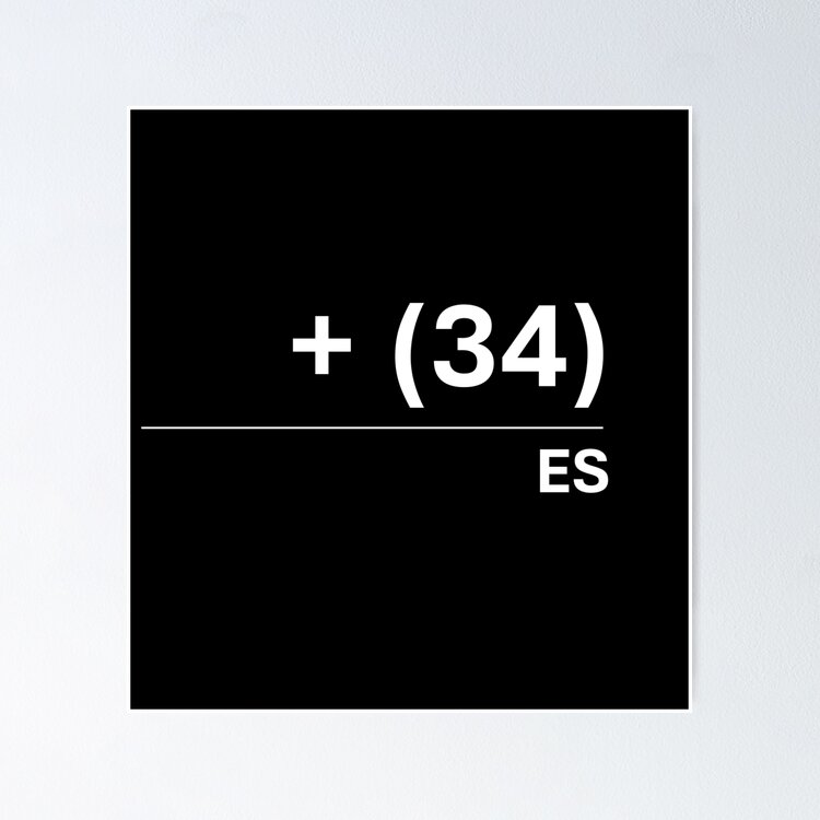 Kna Prints - Kir 2709 - Spain'S National Country Code +34 Visual Emblem ...