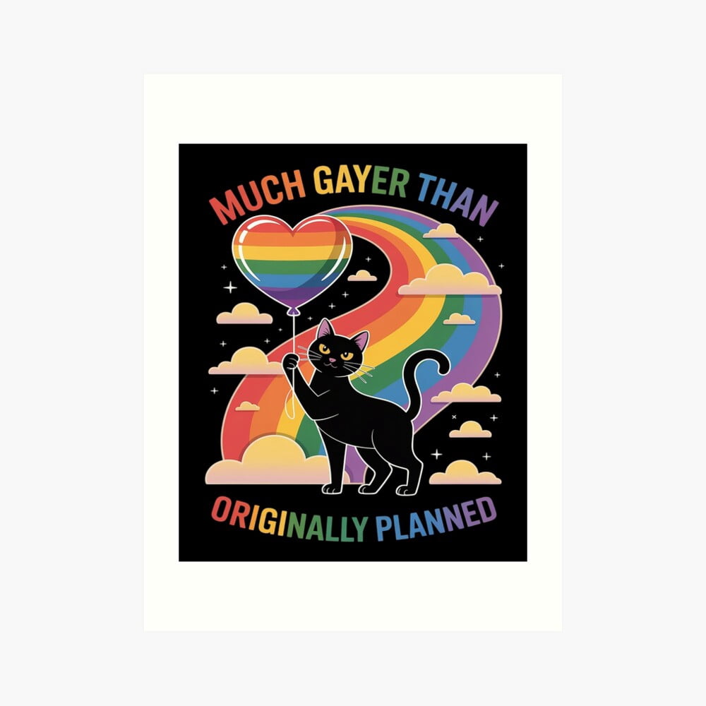 Kna Prints - Kir 3116 - Much Gayer Than Originally Planned Black Cat ...