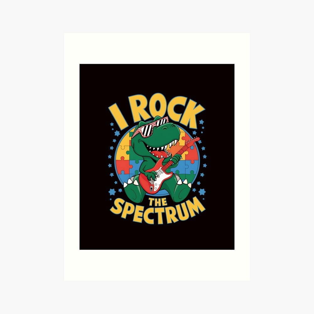 Kna Prints - Kir 3125 - Love Autism I Rock The Spectrum Dad Motivated ...
