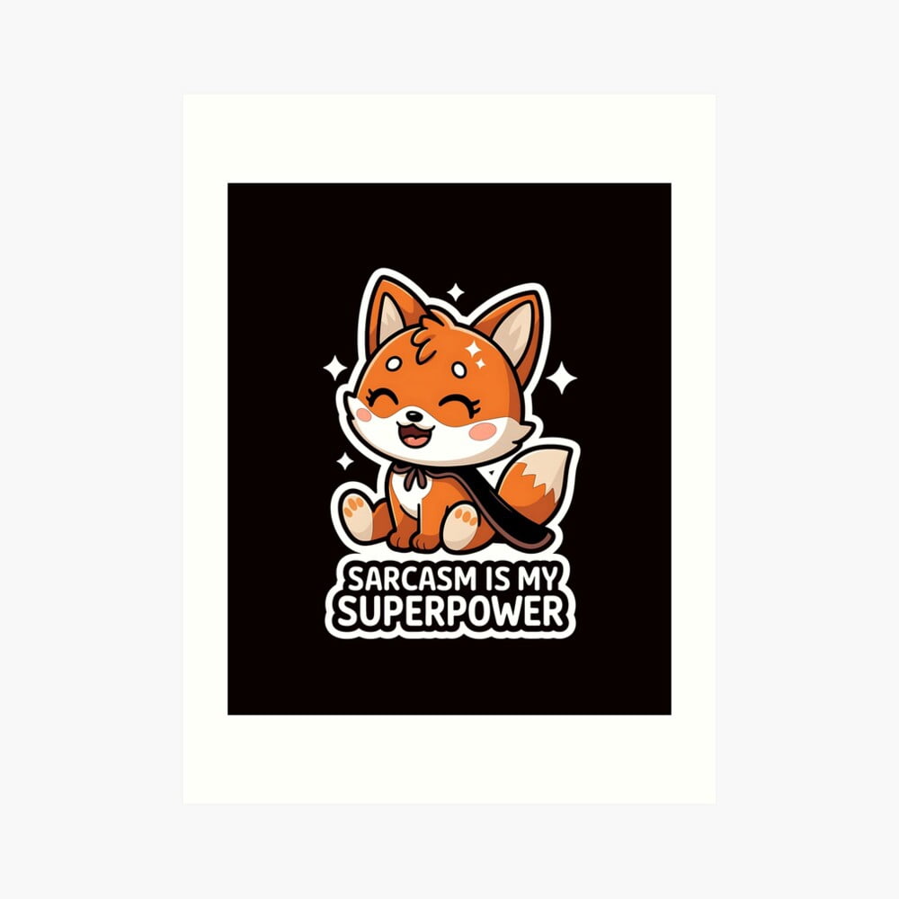 Kna Prints - Kir 3151 - Fox Sarcasm Sarcastic Sticker Style Aesthetic ...