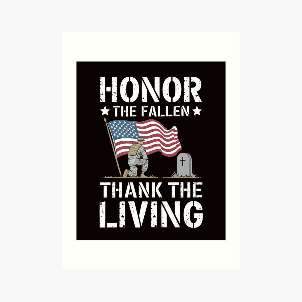 Kna Prints - Kir 3195 - Honor The Fallen Thank The Living Flag Memorial ...