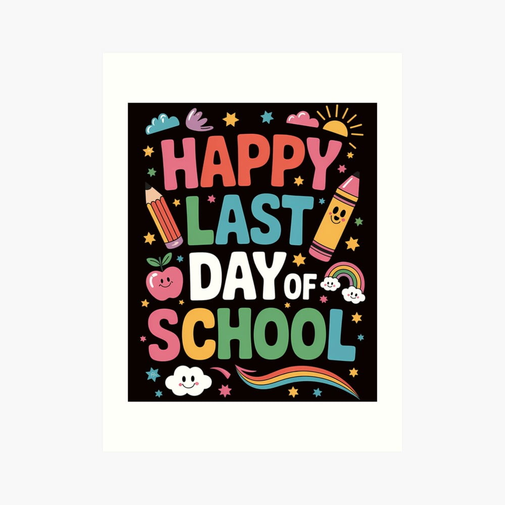 Kna Prints - Kir 3259 - Last Day Of School Teacher And Students School ...