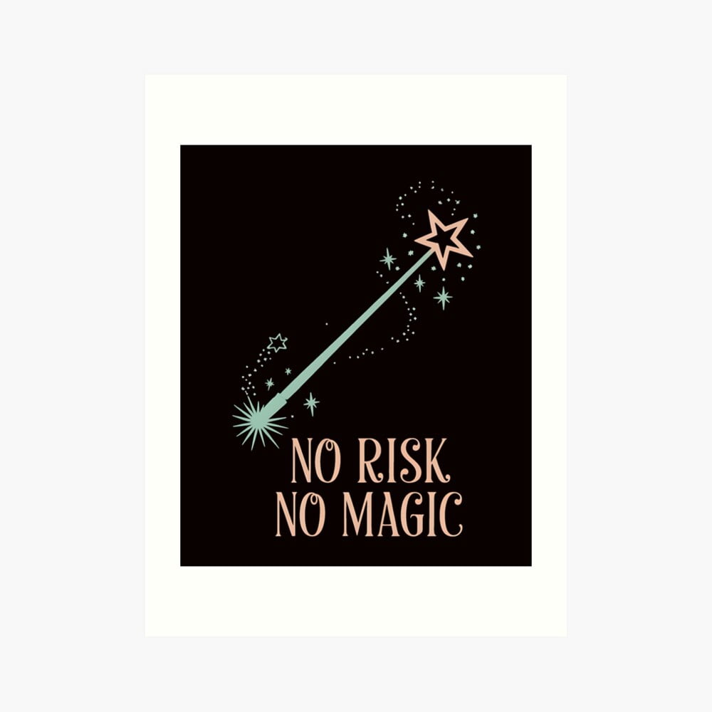 Kna Prints - Kir 3280 - No Risk No Magic Inspirational Poster, UNFRAMED ...