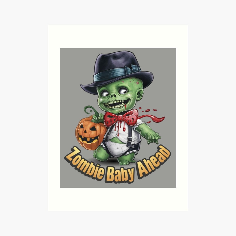 Kna Prints - Kir 371 - Little Monster Crawler - Baby Zombie Poster ...
