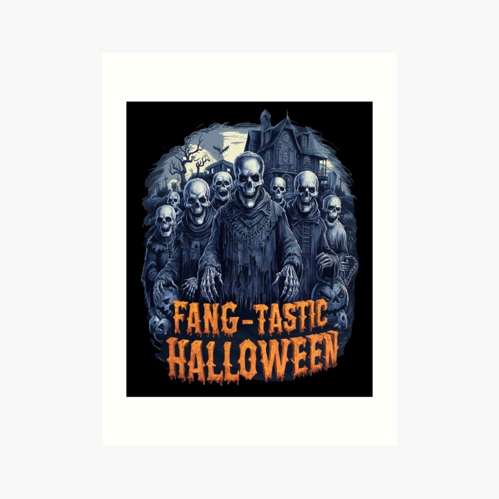 Kna Prints - Kir 386 - Fang-Tastic Halloween Poster, UNFRAMED-8x12 ...