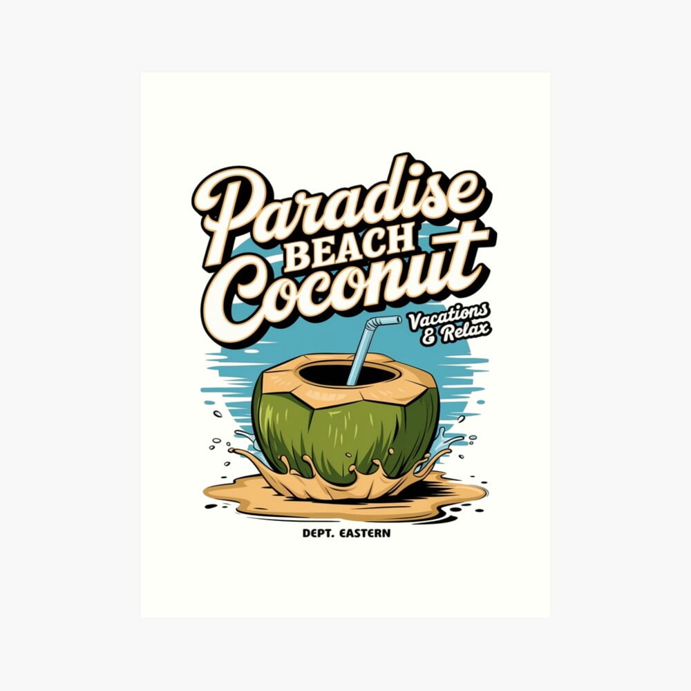 Kna Prints - Kir 412 - Coconut Paradise - Refreshing Coconut - Coconut ...