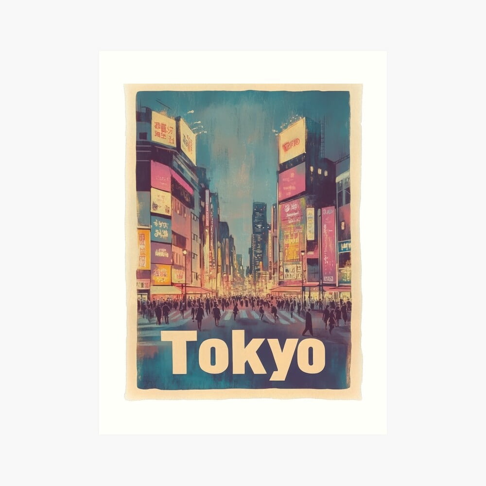 Kna Prints - Kir 4228 - A Lively Tokyo Street Captures The Energy Of ...