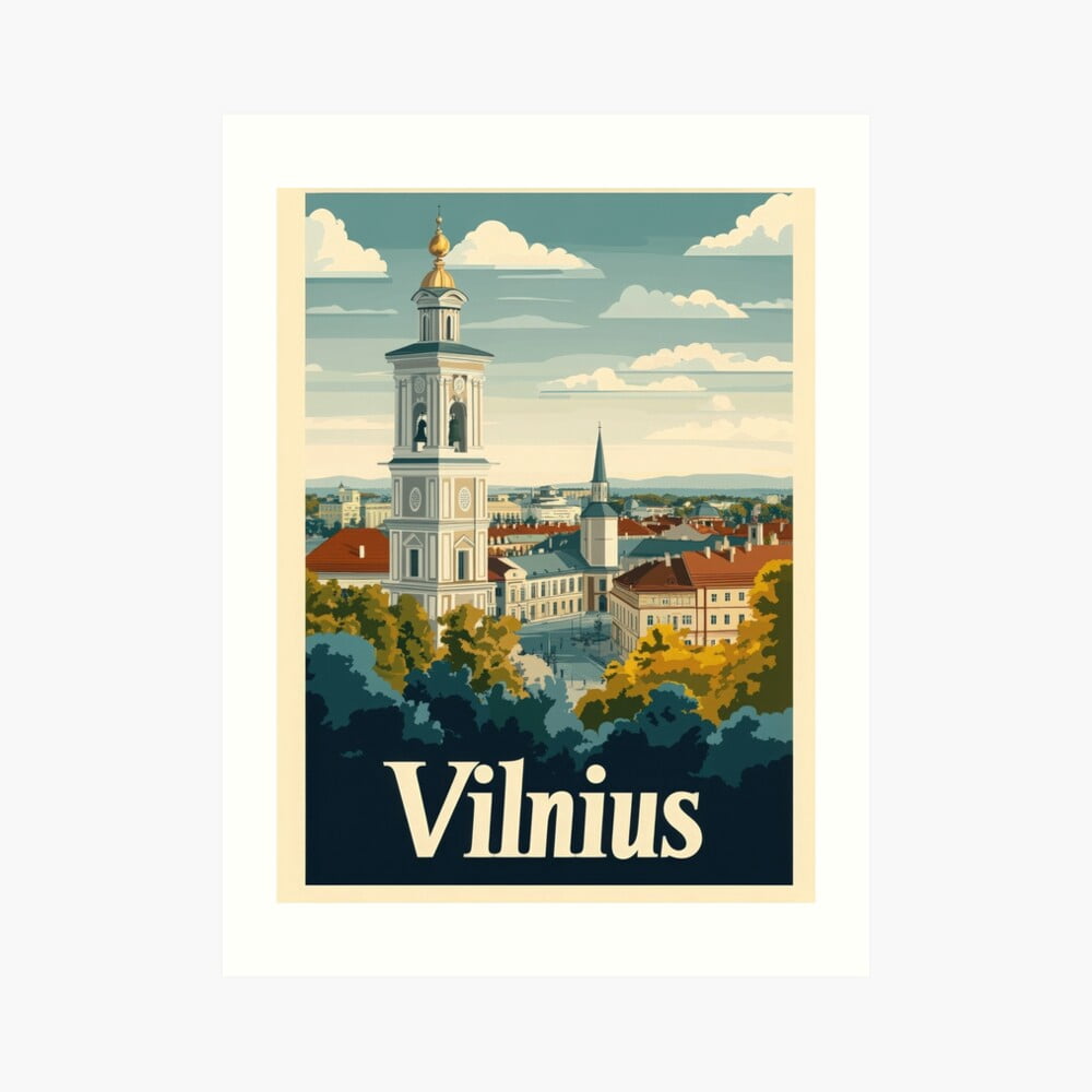 Kna Prints - Kir 4247 - The Beautiful Skyline Of Vilnius, Showcasing ...