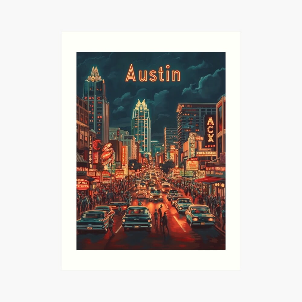 Kna Prints - Kir 4419 - The Bustling Streets Of Downtown Austin Come ...