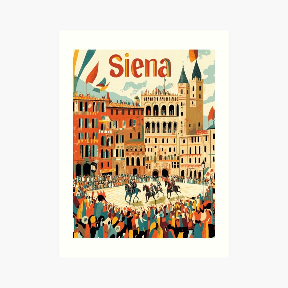 Kna Prints - Kir 4555 - The Bustling Palio Di Siena Showcases Exciting ...