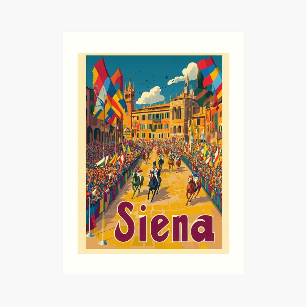 Kna Prints - Kir 4567 - The Iconic Palio Di Siena Unfolds In A Bustling ...