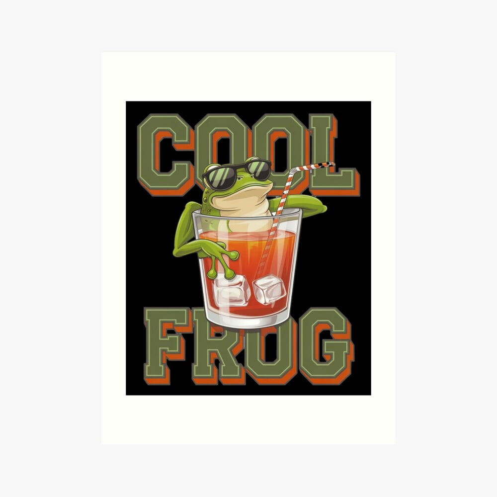 Kna Prints - Kir 460 - Cool Frog - Frog Vibes - Chilling Frog - Relaxed ...