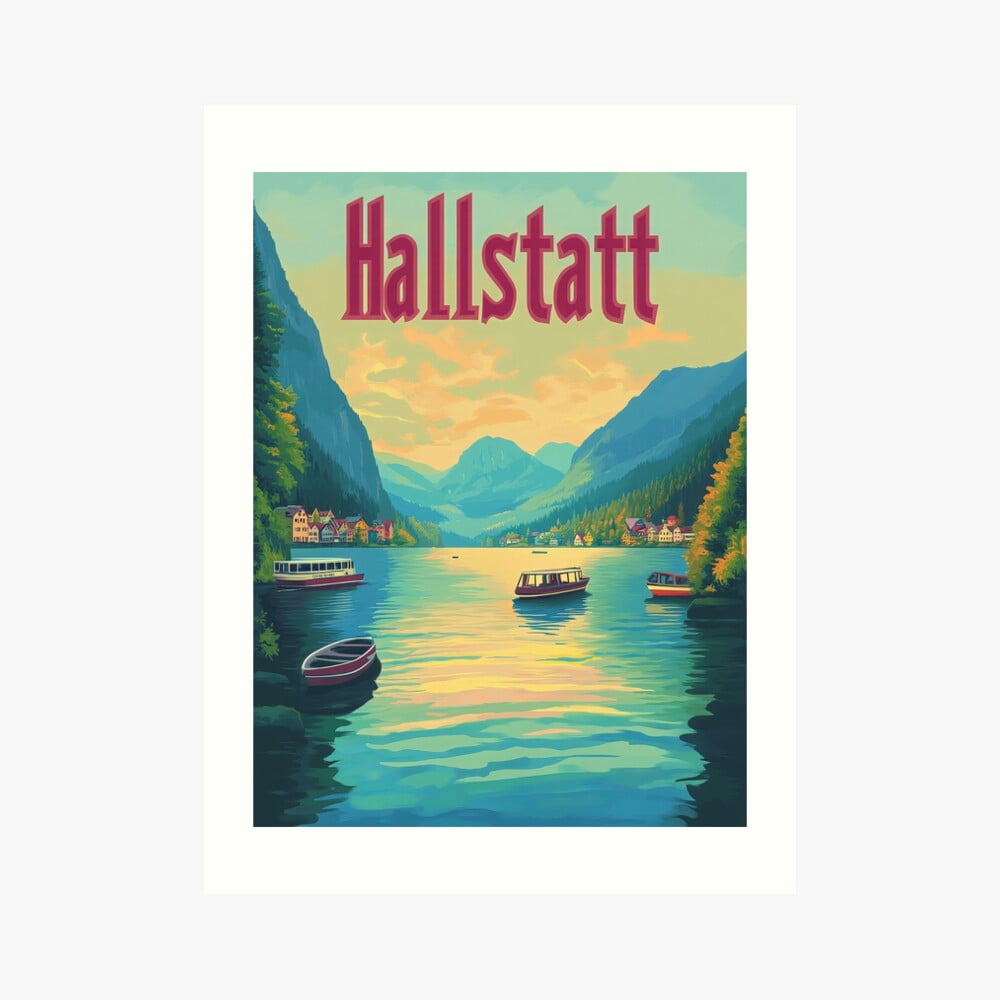 Kna Prints - Kir 4656 - A Serene Morning Unfolds Over Hallstatt, As ...