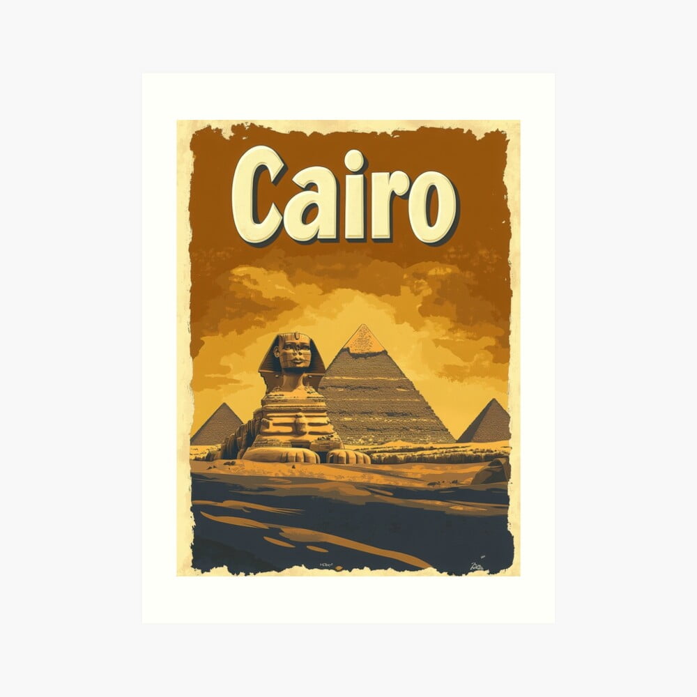 Kna Prints - Kir 4692 - This Vintage Travel Poster Showcases Cairos ...