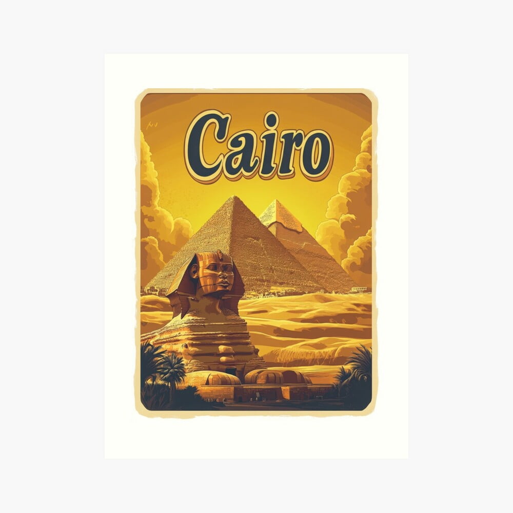 Kna Prints - Kir 4693 - Experience The Allure Of Cairo Through This Vintage Travel Poster ...