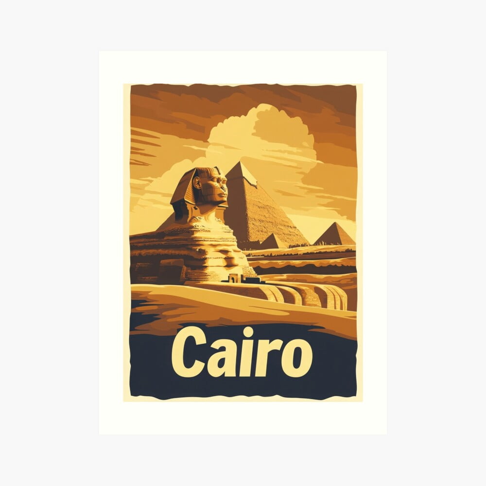 Kna Prints - Kir 4694 - This Vintage Travel Poster Captures The Grandeur Of Cairo, Showcasing ...