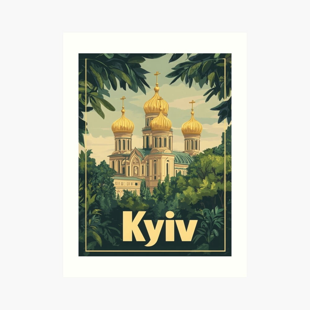 Kna Prints - Kir 4723 - A Magnificent Cathedral With Golden Domes Rises Amidst Lush Green Trees ...