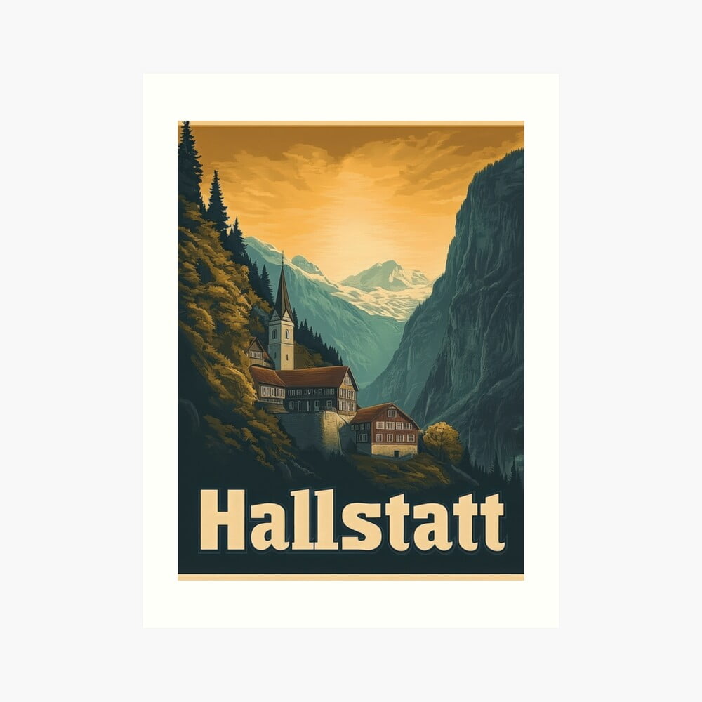 Kna Prints - Kir 4788 - Nestled Between Towering Mountains, Hallstatt ...