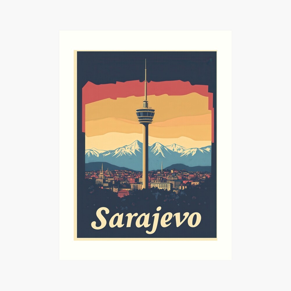 Kna Prints - Kir 4852 - Sarajevo Showcases Its Famotv Tower Rising ...
