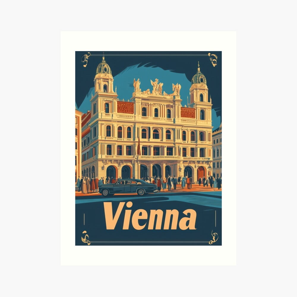 Kna Prints - Kir 4879 - This Travel Poster Captures The Elegance Of Viennas Iconic Architecture ...