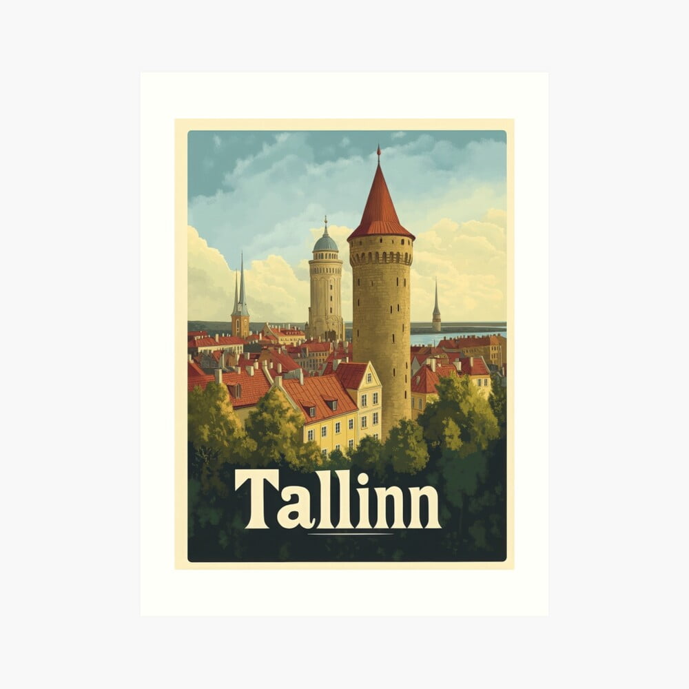 Kna Prints - Kir 5020 - Tallinns Skyline Showcasing Its Unique Medieval ...