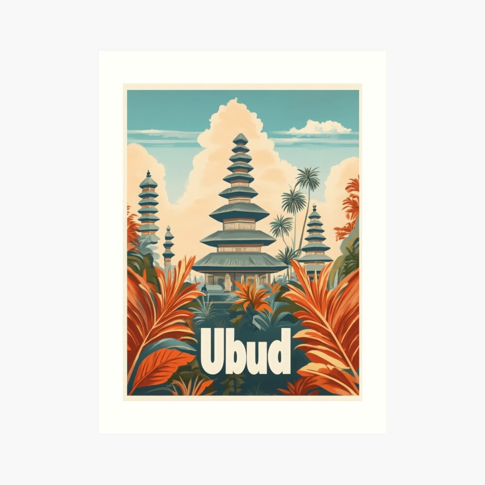 Kna Prints - Kir 5024 - A Stunning Temple In Ubud Is Encircled By Rich Greenery And Striking ...