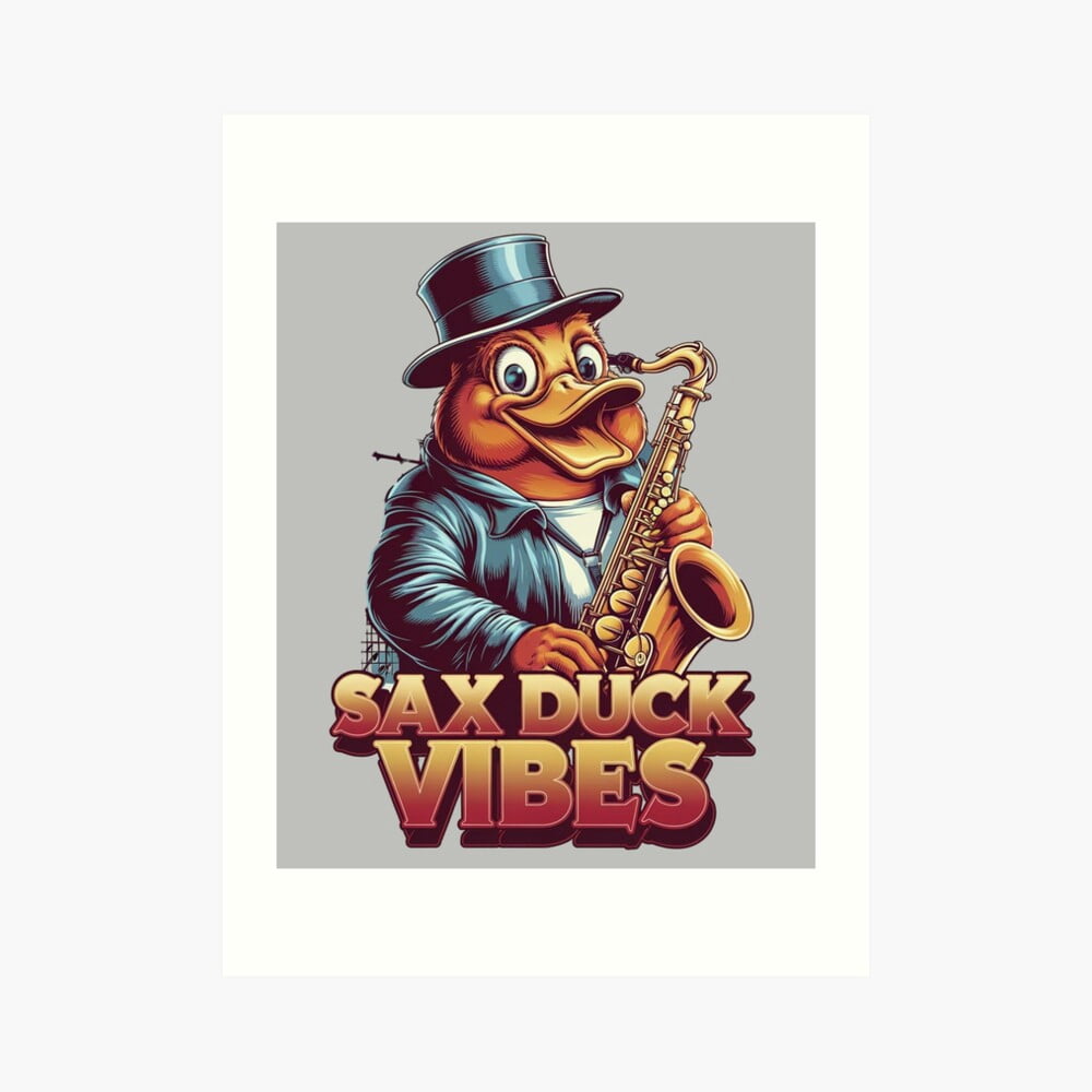 Kna Prints - Kir 665 - Sax Duck Poster, UNFRAMED-12x18 - Walmart.com