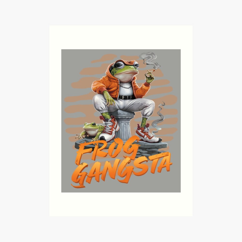Kna Prints - Kir 803 - Frog Gangsta Poster, UNFRAMED-12x18 - Walmart.com