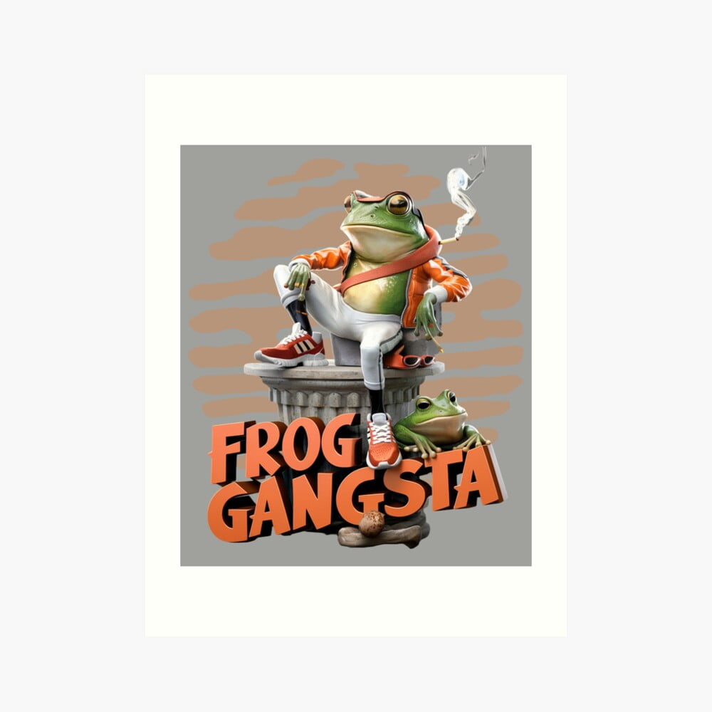 Kna Prints - Kir 804 - Frog Gangsta Poster, UNFRAMED-18x24 - Walmart.com
