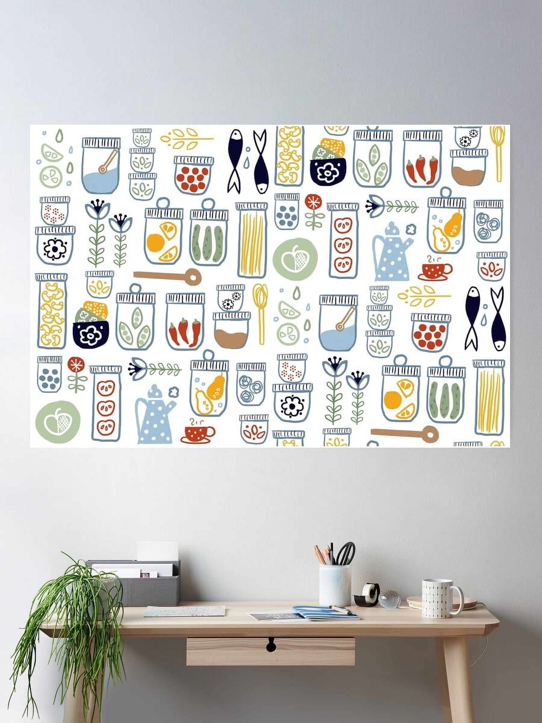 Kna Prints - Kitchen Pantry Poster Wall Art, Modern Wall Decor For ...
